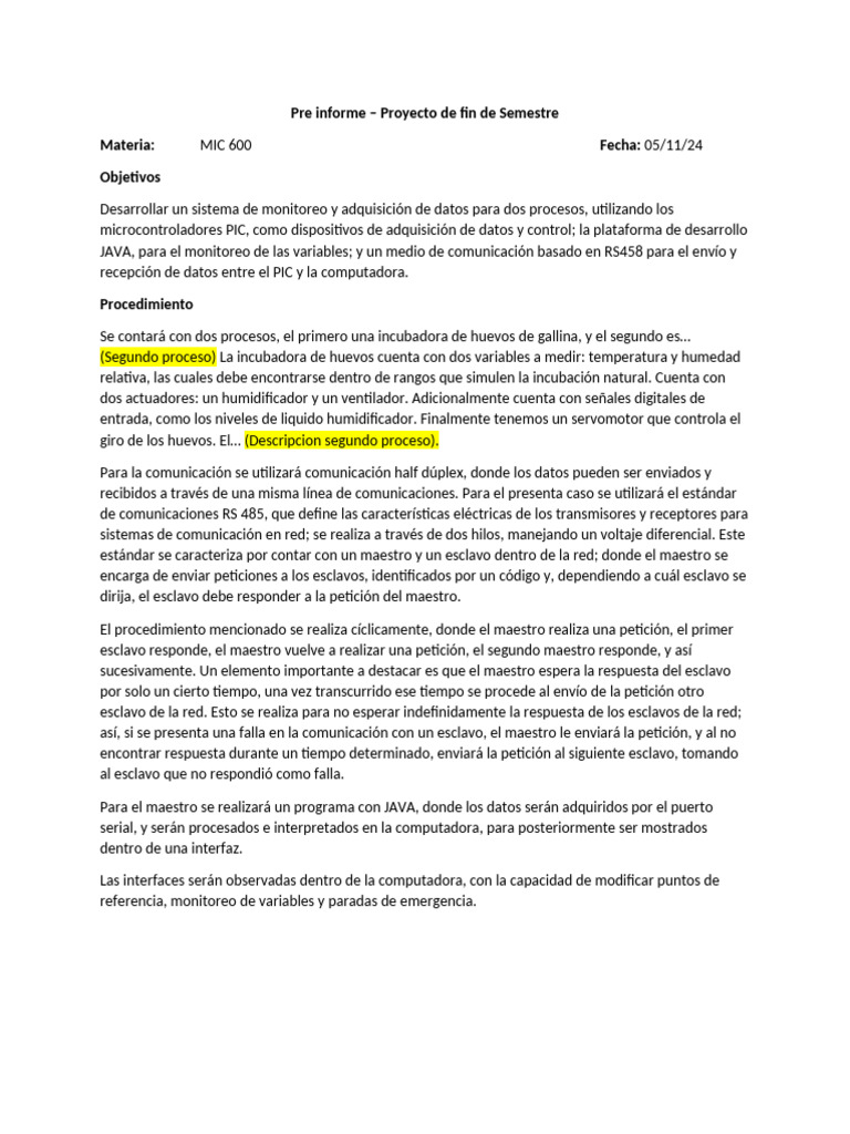 Pre Informe | PDF | Adquisición de datos | Java (lenguaje de programación)
