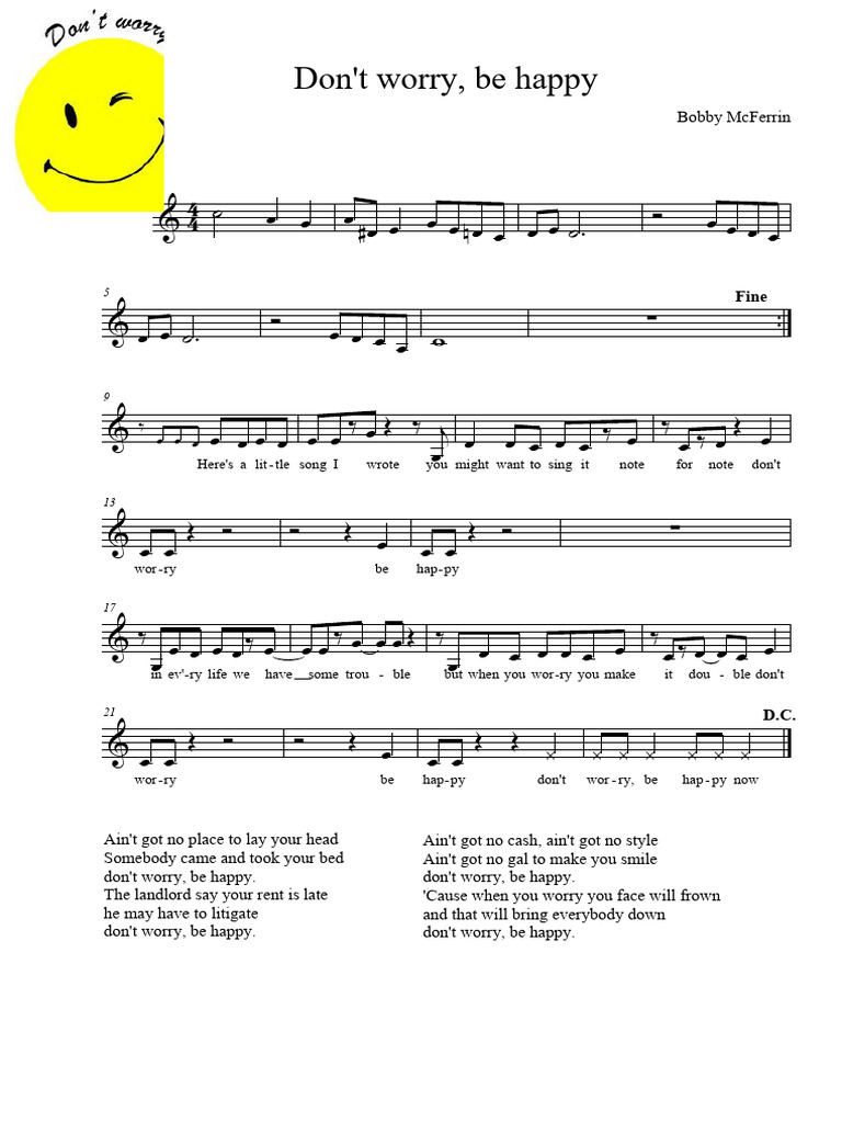 "Don't Worry, Be Happy Lyrics" | PDF
