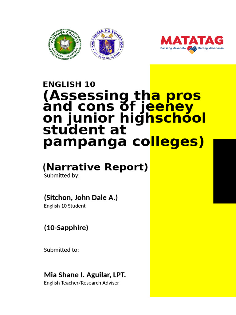 Front-Page Narrative G10 | PDF