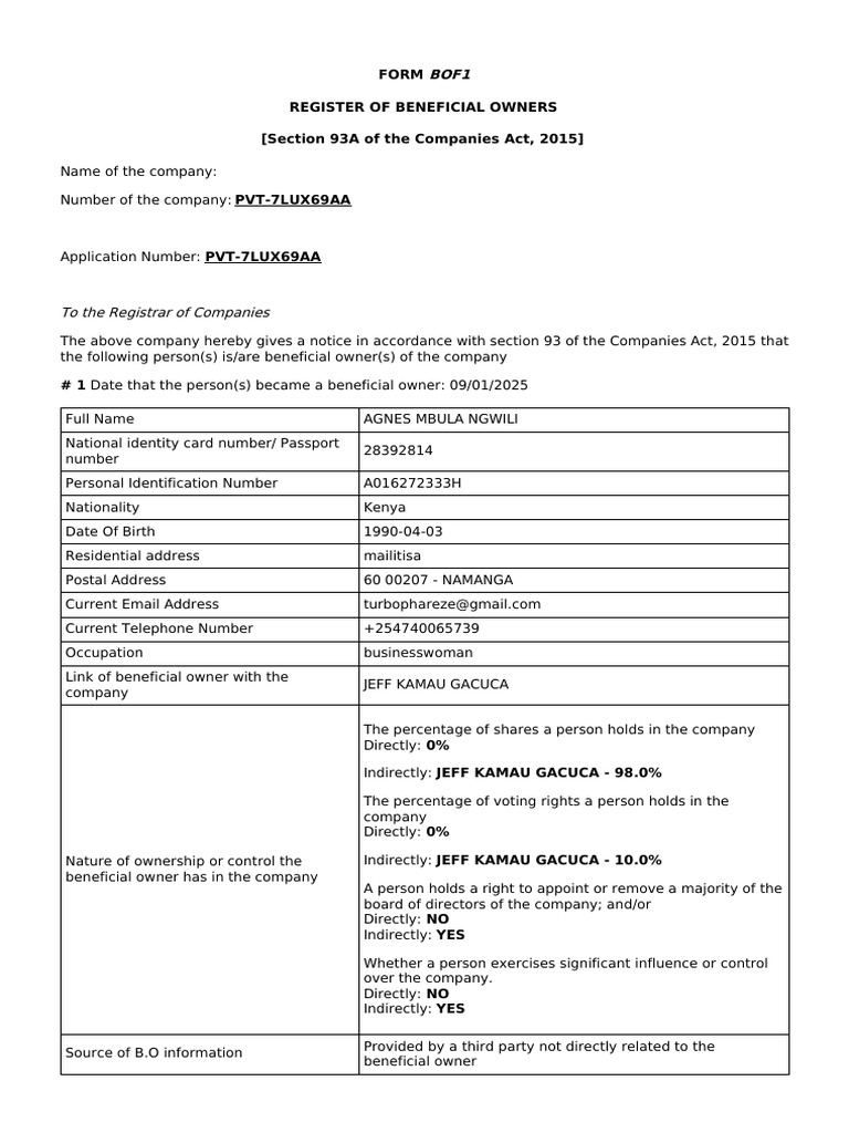 Business registration | PDF | Identity Document | Government And Personhood
