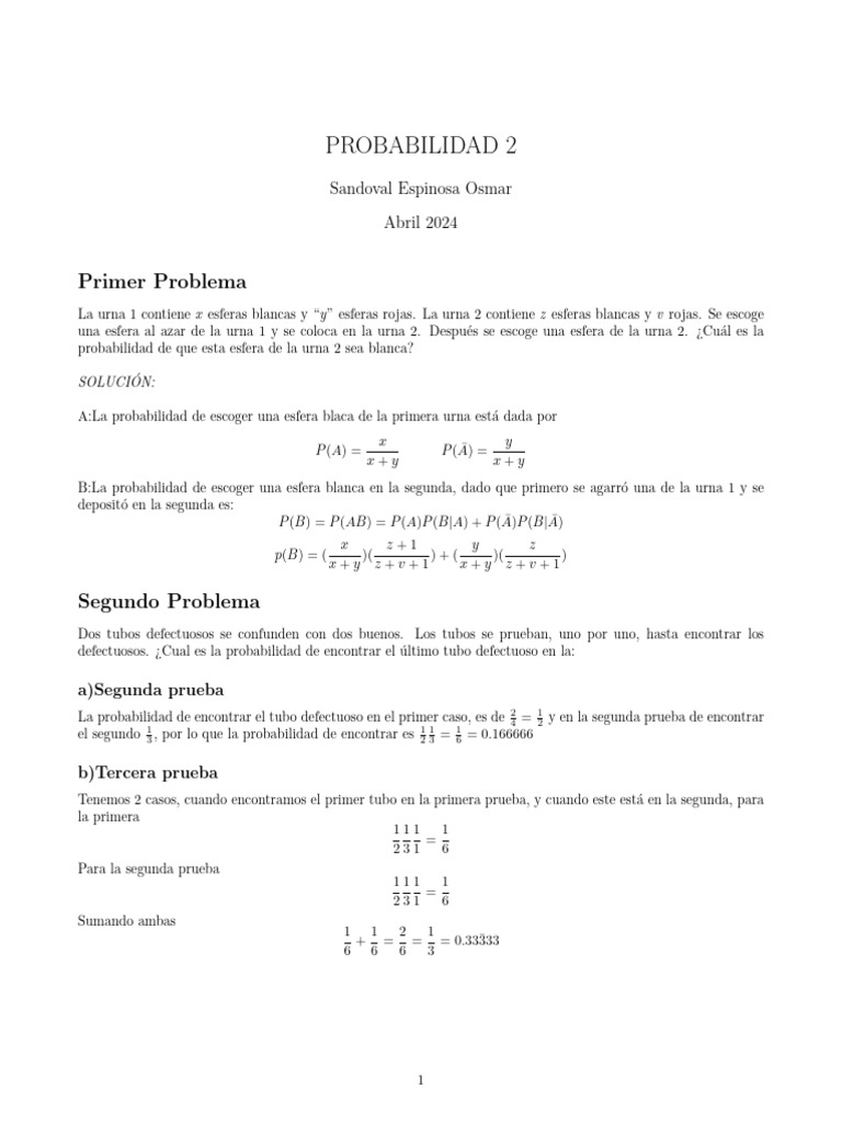 Probabilidad 2 | PDF | Probabilidad | Science