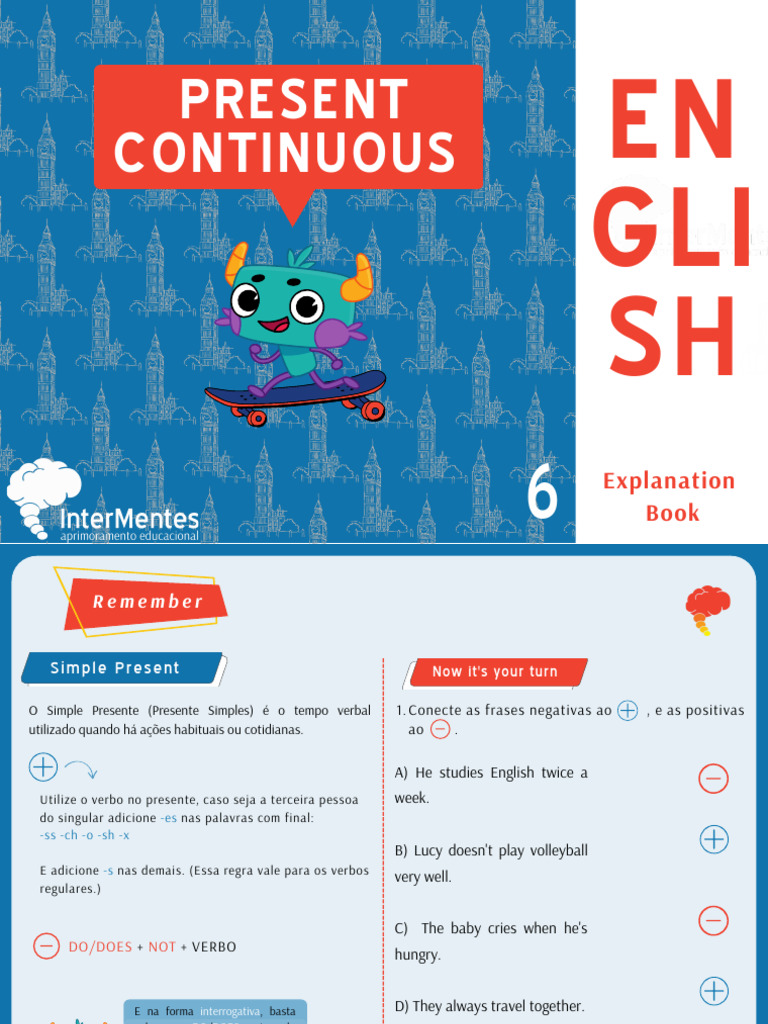 Explanation Book - PRESENT CONTINUOUS | PDF | Grammatical Tense | Question