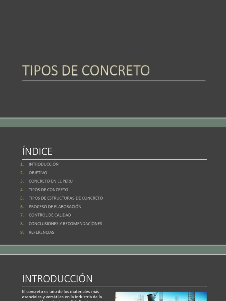 Tipos de Concreto | PDF | Hormigón | Cemento