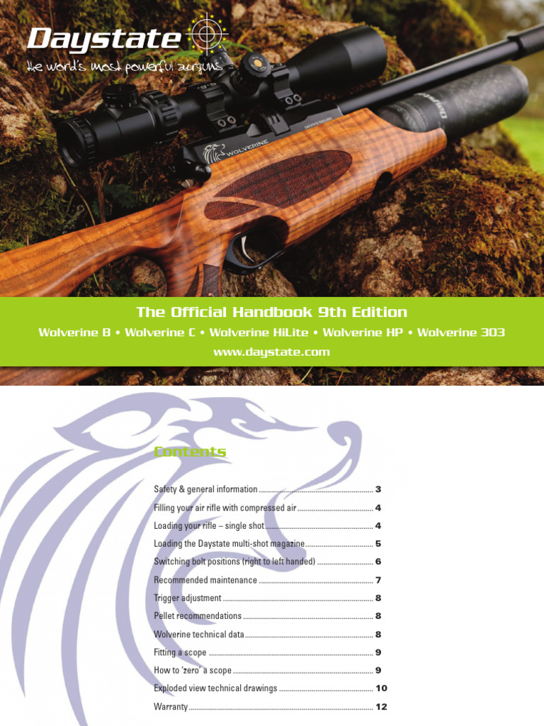 Daystate Wolverine Handbook 2014 | PDF | Gun Barrel | Telescopic Sight