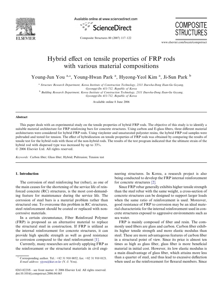 You_Hybrid effect on tensile properties of FRP rods with various ...
