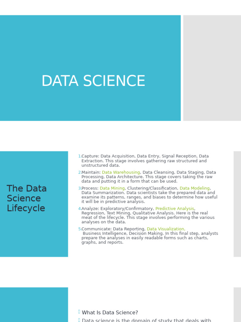 DATA SCIENCE | PDF | Data Analysis | Machine Learning