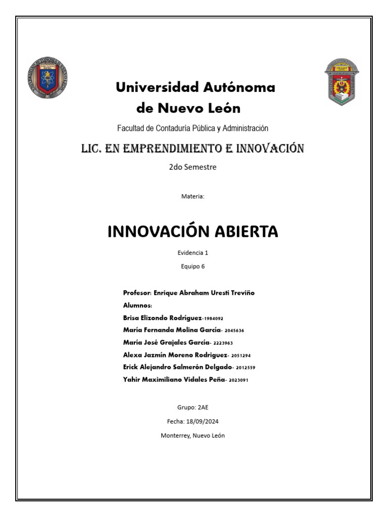 Eq6 Ev1 Ia | PDF | Innovación | Business