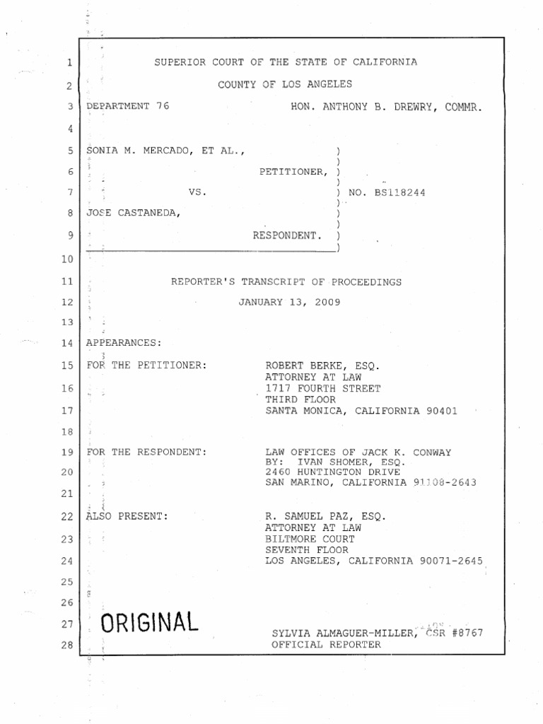 Bs 118244 Court Transcript Proceedings Jan. 13, 2009 | PDF | Judge ...