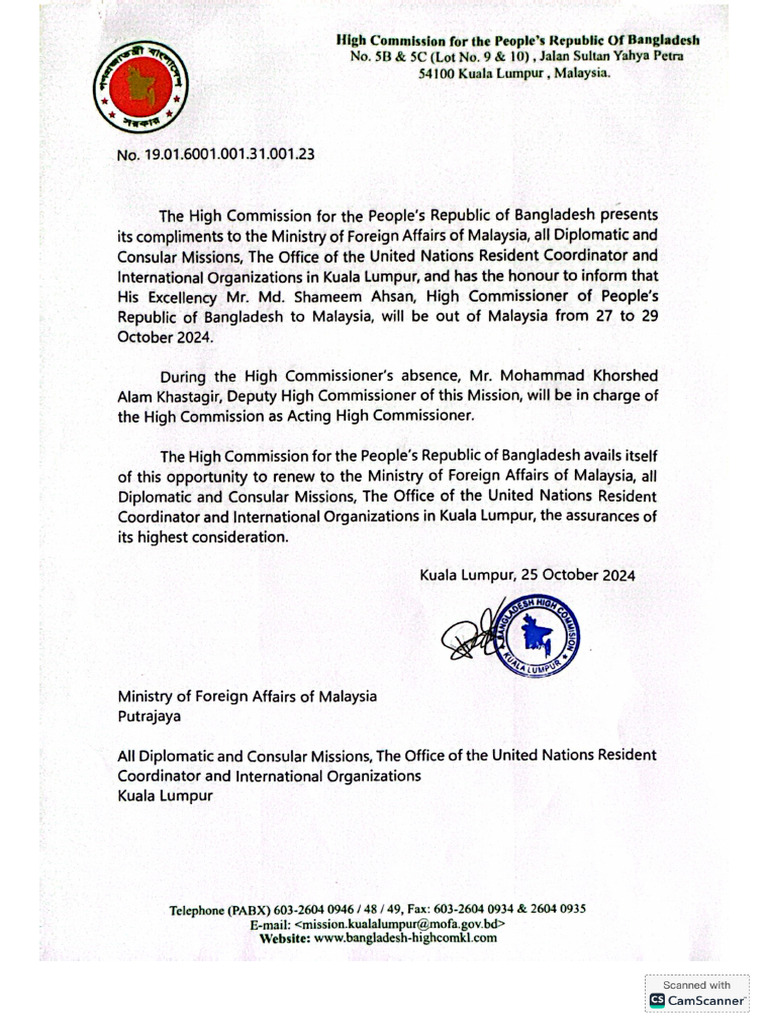 Acting High Commissioner | PDF
