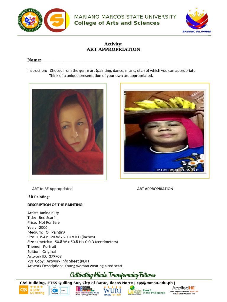 Art Appropriation Template 2024 | PDF | Paintings | The Arts