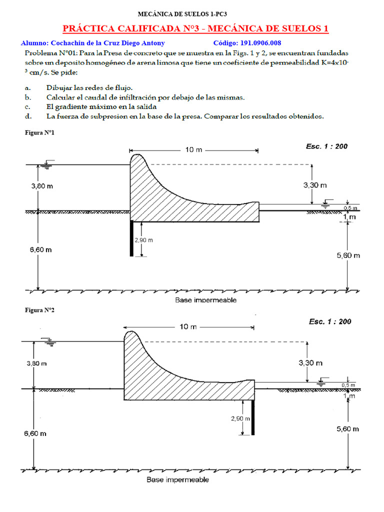 PC3 - Mecánica de Suelos 1 | PDF | Geometría | Ingeniero civil