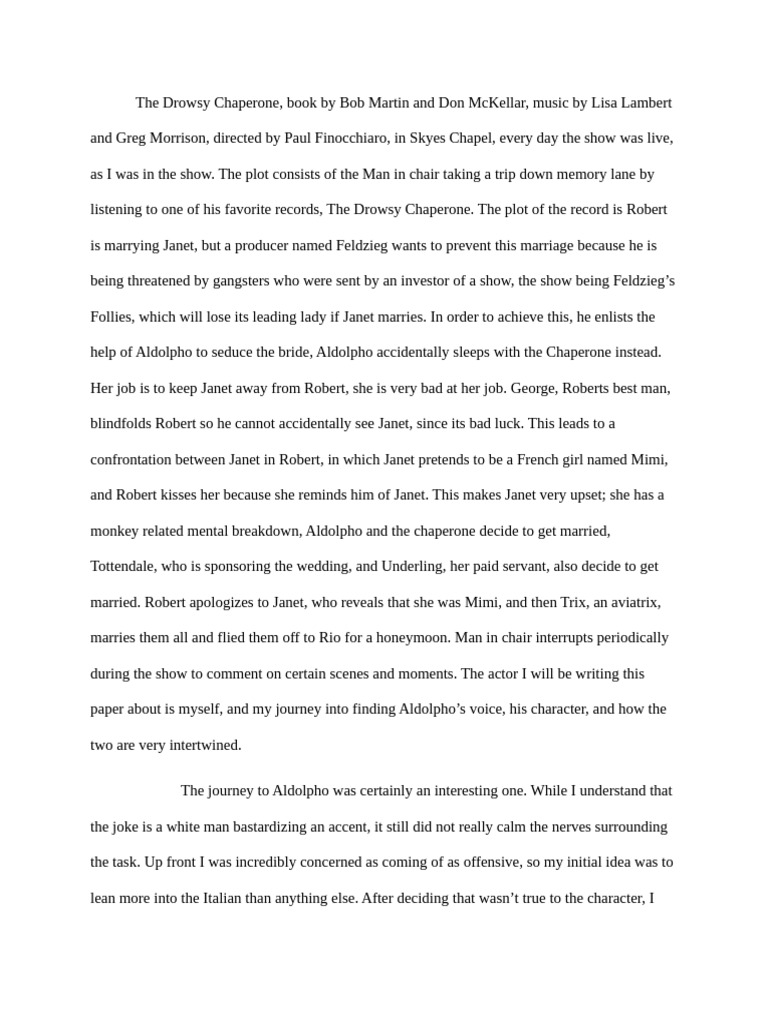 The Drowsy Chaperone | PDF