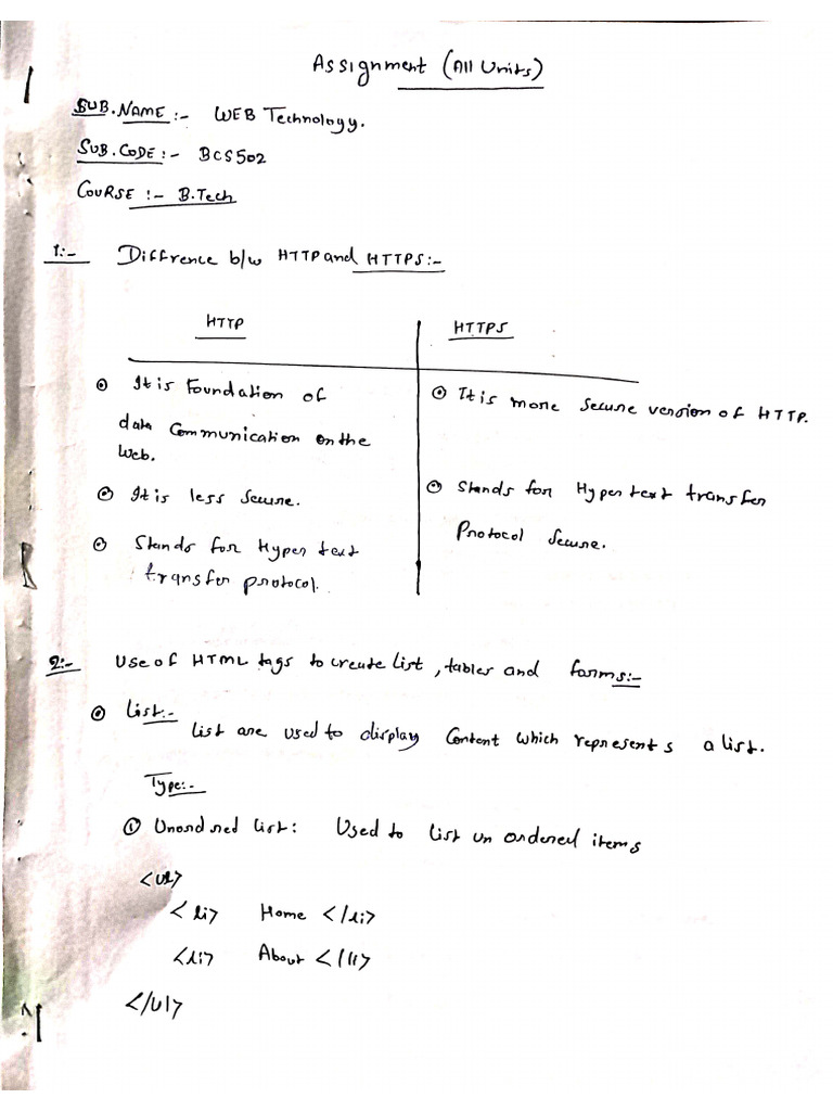 wt assignment 2025 aktu accurate | PDF