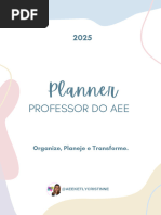 Planner Do AEE 2025 - Professor - para Impressão | PDF | Pedagogia | Deficiência