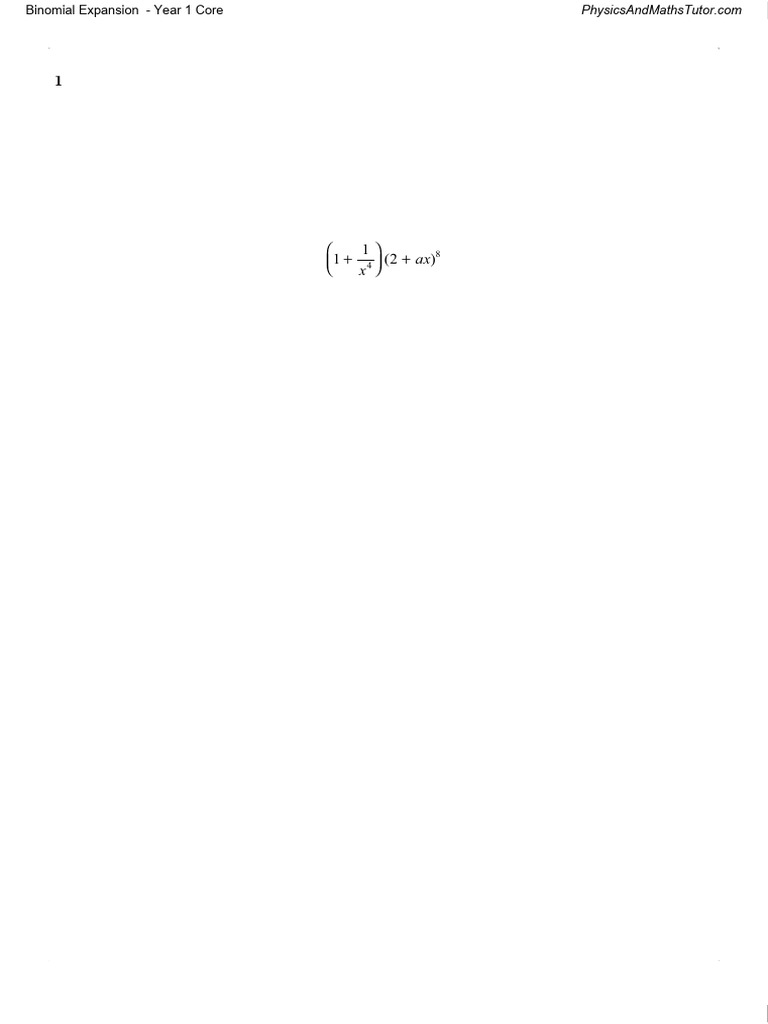 Binomial Expansion QP | PDF | Mathematics | Combinatorics