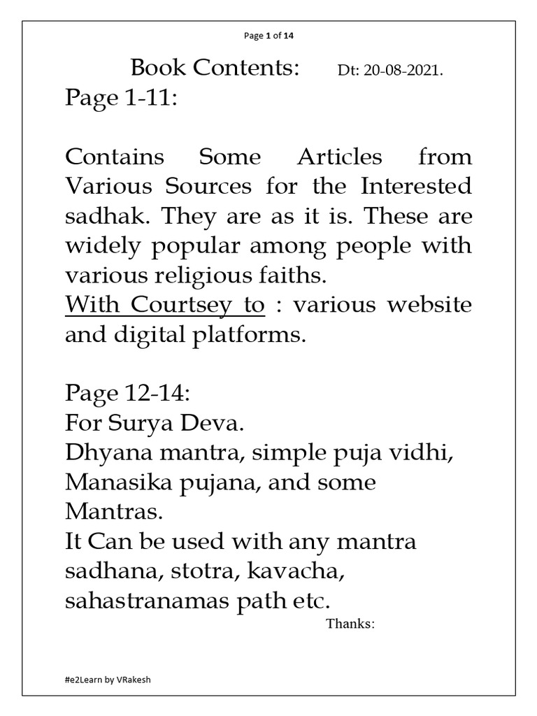 Sun Puja Informations Collections To Share | PDF
