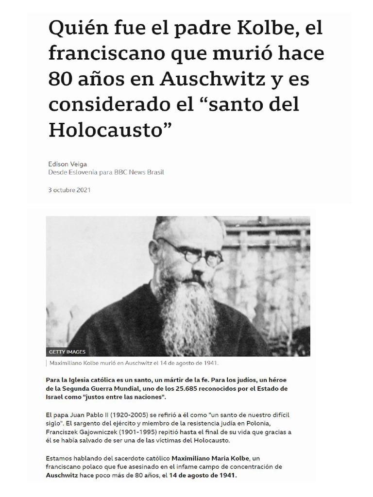 Sa1 Personajes Kolbe | PDF