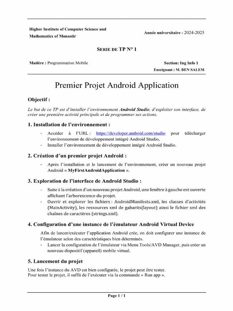 TP01 Dev Mobile | PDF