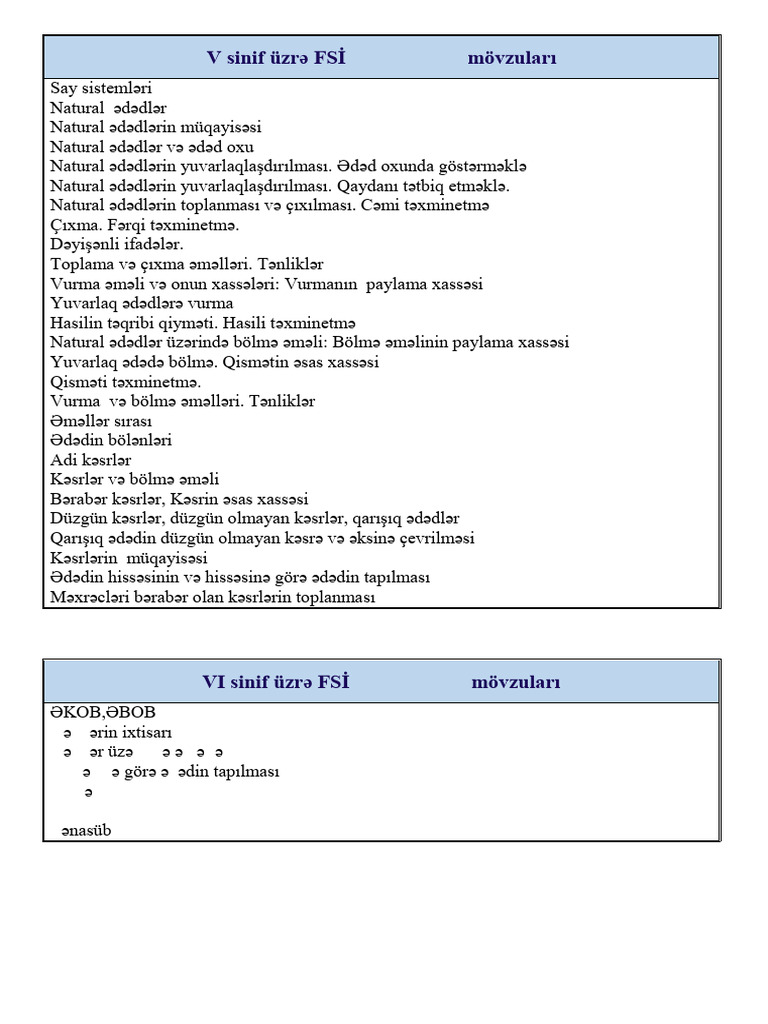 FSİ-3 Riyaziyyat | PDF