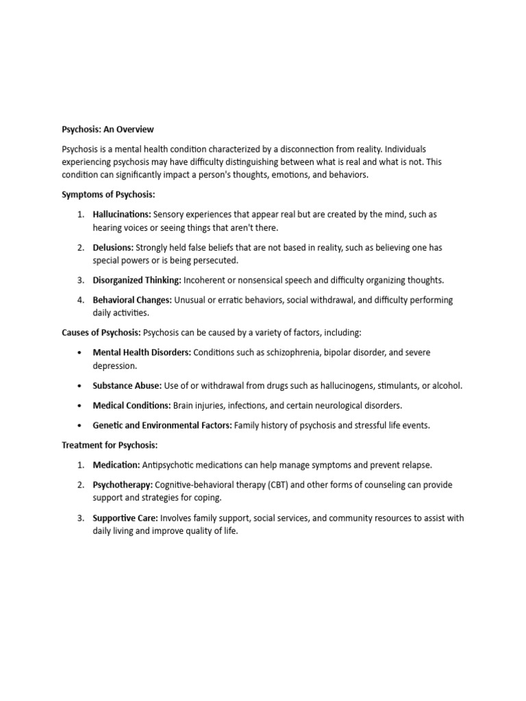 Psychosis | PDF