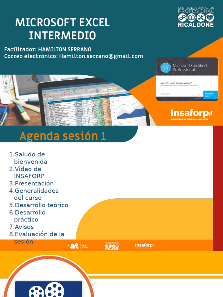 Presentación Sesión - Excel Intermedio | PDF | Microsoft Excel | Multiplicación