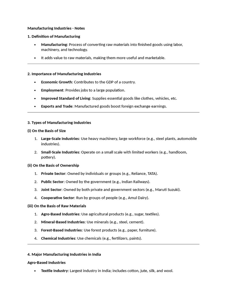 Manufacturing Industries | PDF | Waste | Waste Management