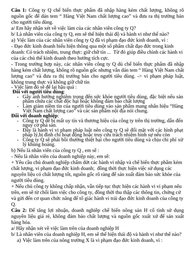 ĐỀ CƯƠNG CUỐI KỲ KTPL | PDF