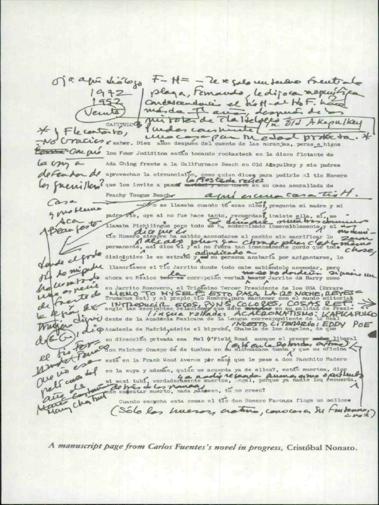 Fuentes-Interview with Fuentes about writing | PDF