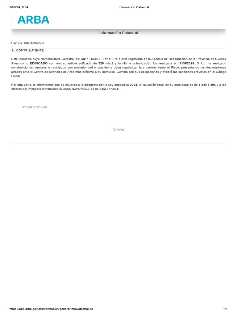 Información Catastral | PDF