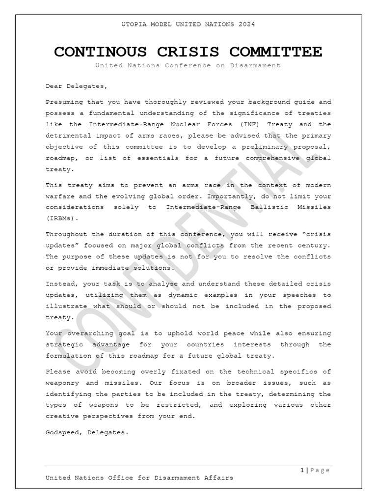 CCC - Crisis Update (Utopia MUN 2024) | PDF | International Security ...