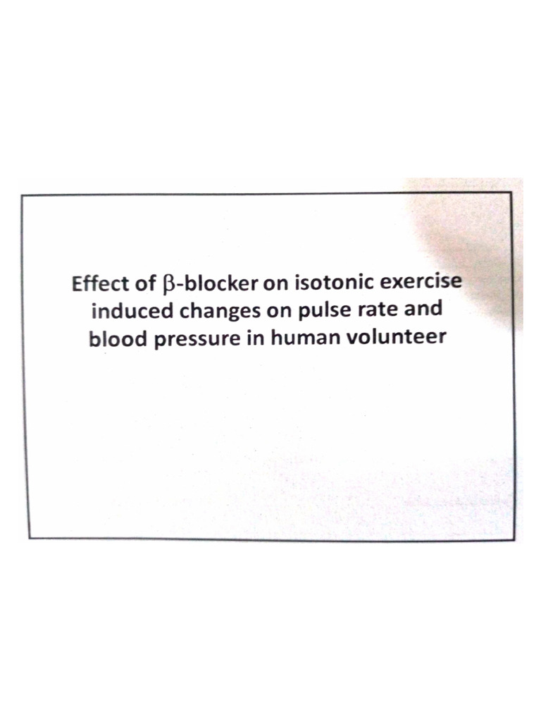 16.Beta Blockers on Isotonic Exercise | PDF