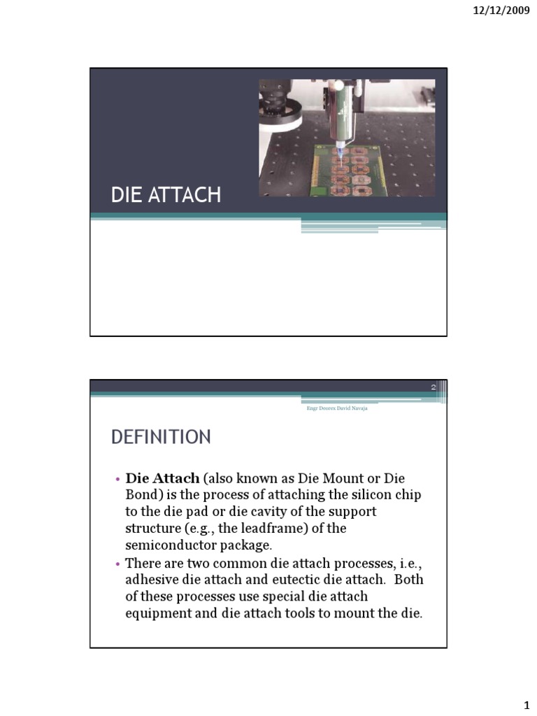 Die Attach | PDF | Silicon | Alloy