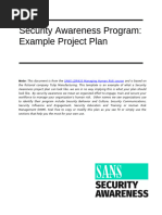 SANS Security Awareness Maturity Model | PDF | Computer Security | Security