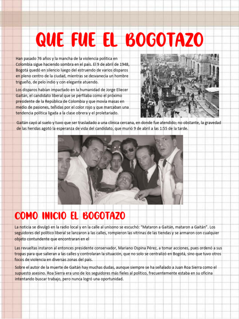 Impacto del asesinato de Gaitán en Colombia | PDF | Colombia | Política ...