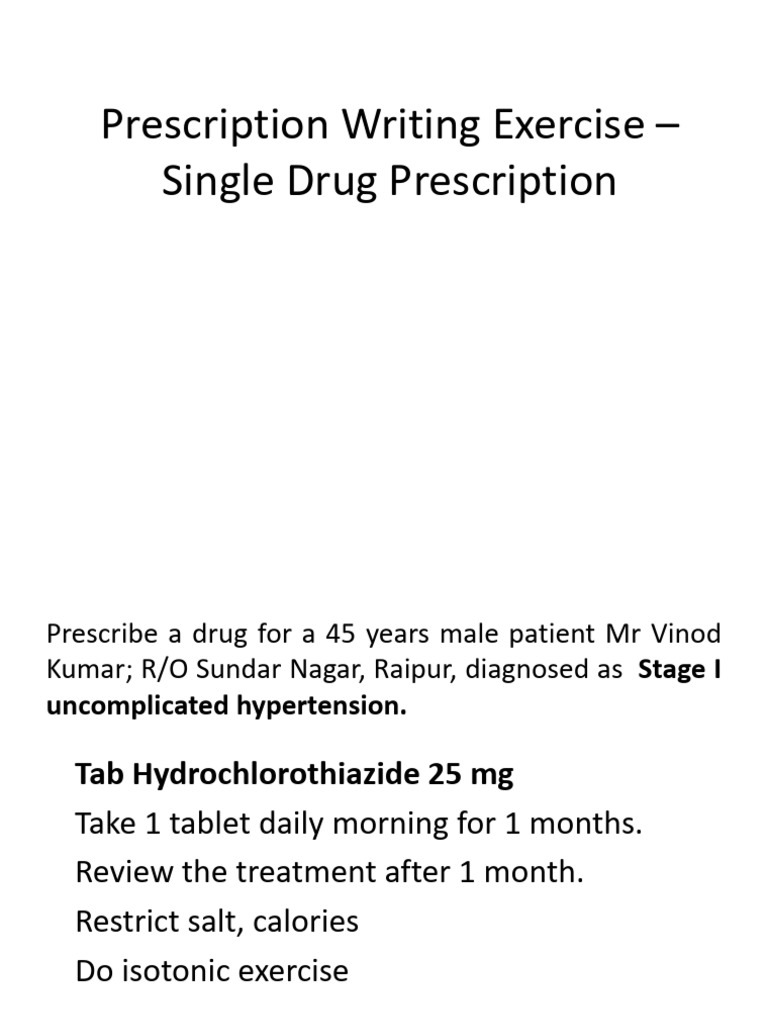 Prescription Writing Practice Guide | PDF | Medical Specialties ...