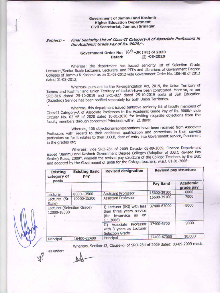 Seniority of Associate Professors | PDF