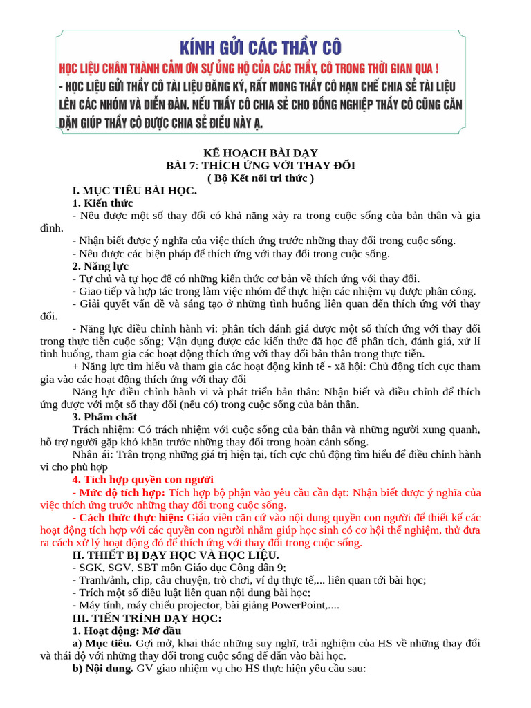 1_KNTT_GDCD 9_BÀI 7_Soạn gộp | PDF