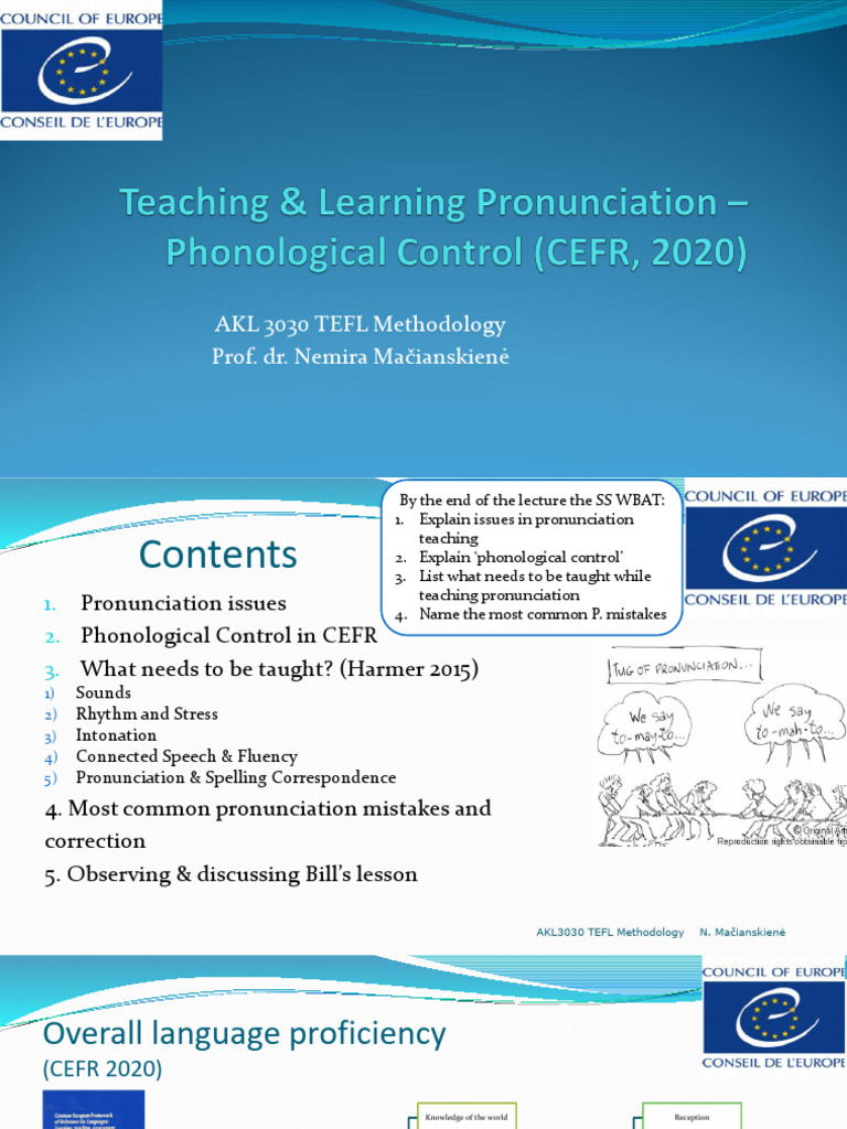 Teaching - Pronunciation - PHONOLOGICAL CONTROL 2023 | PDF | Stress ...
