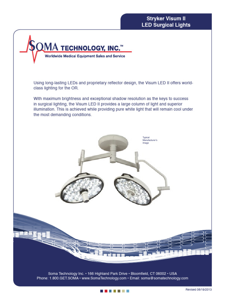 Stryker Visum II LED Surgical Lights | PDF | Light Emitting Diode ...
