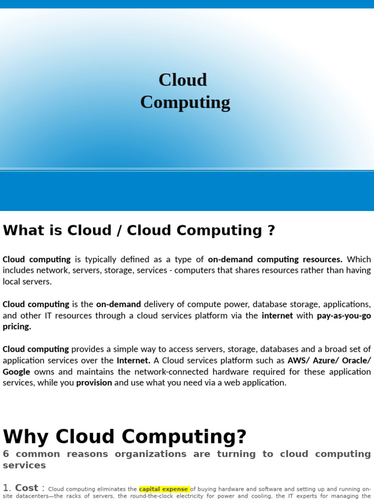 Cloud Computing | PDF | Cloud Computing | Computing
