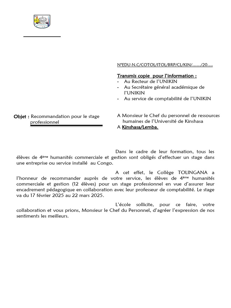 De Recommandation | PDF