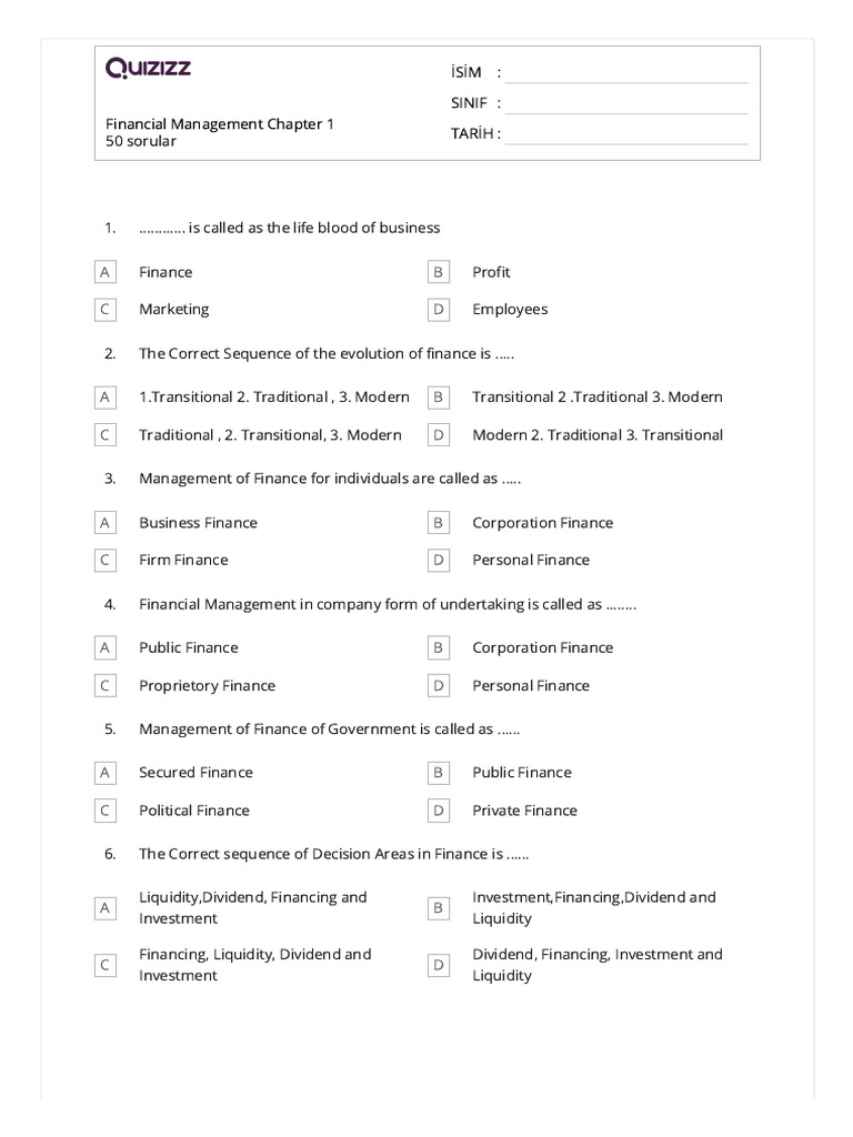 Financial Management Chapter 1 | PDF | Present Value | Interest
