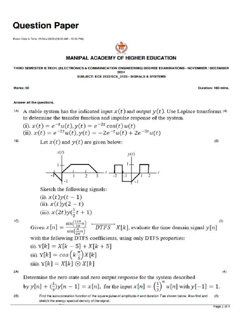 SS End-Sem QP-MS 2024 | PDF