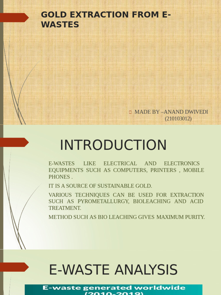 Gold Extraction Seminar | PDF
