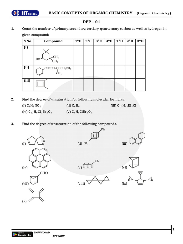 @team - Delta - Official - DPP - 01 Basic Organic Chemistry | PDF ...