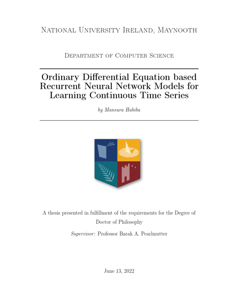 Ordinary Differential Equation Based Recurrent Neural Network Models For Learning Continuous ...
