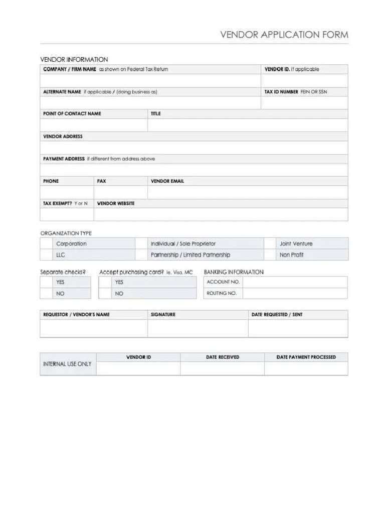 Vendor Info Form | PDF