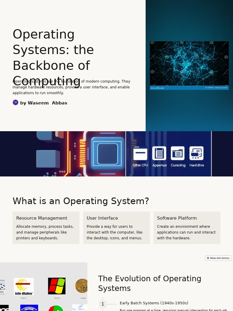 Operating-Systems-the-Backbone-of-Computing | PDF | Operating System | Microsoft Windows