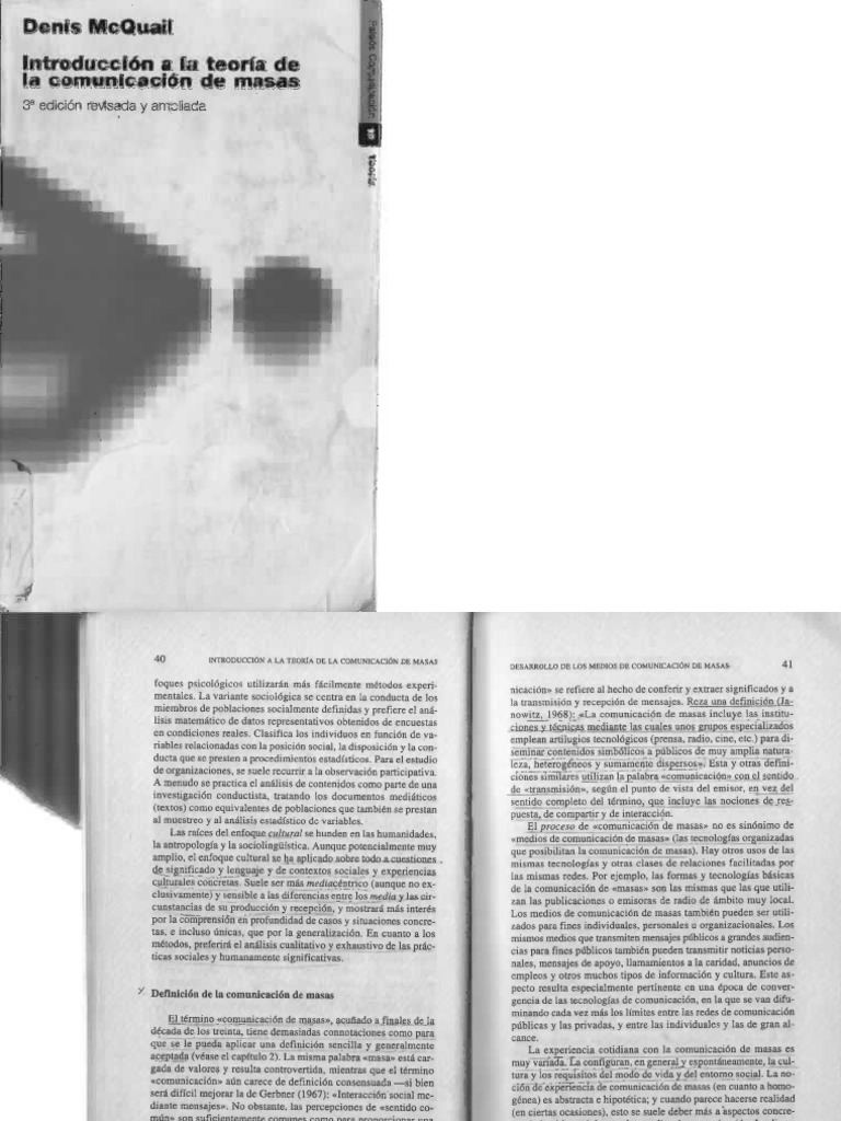 McQuail - Historia - Comunicación de Masas | PDF