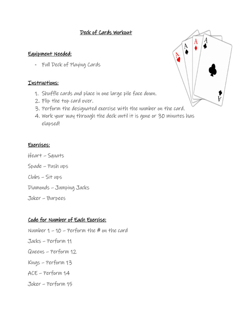 Deck+of+Cards+Workout | PDF